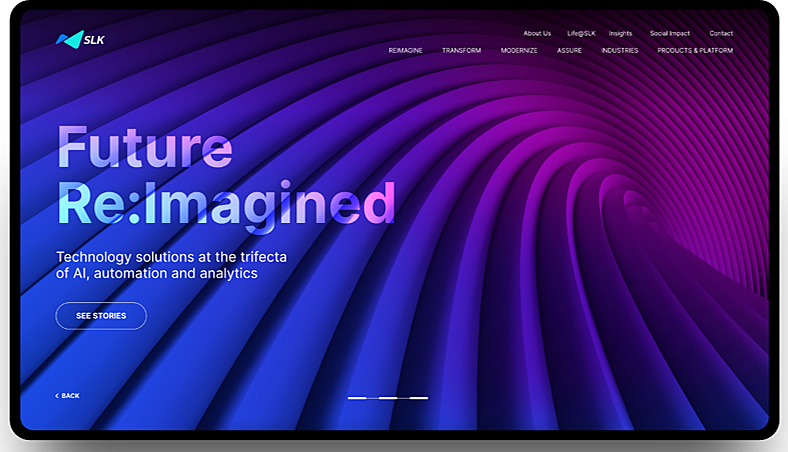 Future Reimagined for SLK Software - Complete Brand Refresh Indigo Award winner 2023